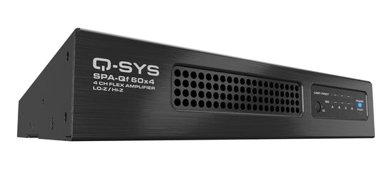 Q-SYS SPA-Qf 60x4 Four-Channel Network Amplifier | Q-SYS – SoundPro