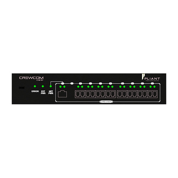 Pliant Technologies CHB-8F CrewCom 8-Port Fiber Hub – SoundPro